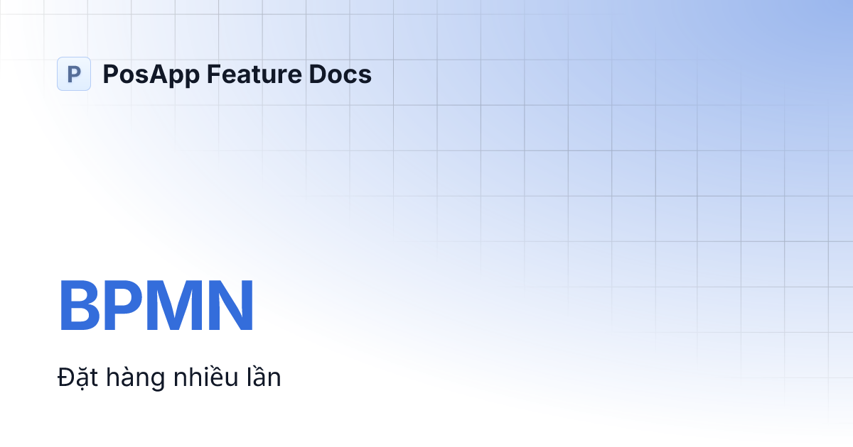 BPMN | PosApp Feature Docs